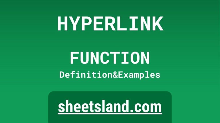 HYPERLINK Function: Definition, Formula Examples and Usage HYPERLINK Function: Definition, Formula Examples and Usage